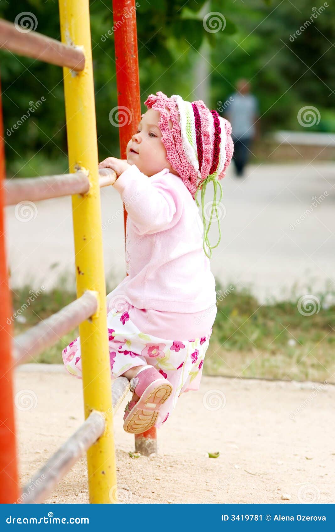 Child climbing on bars stock image. Image of healthy, climbing - 3419781