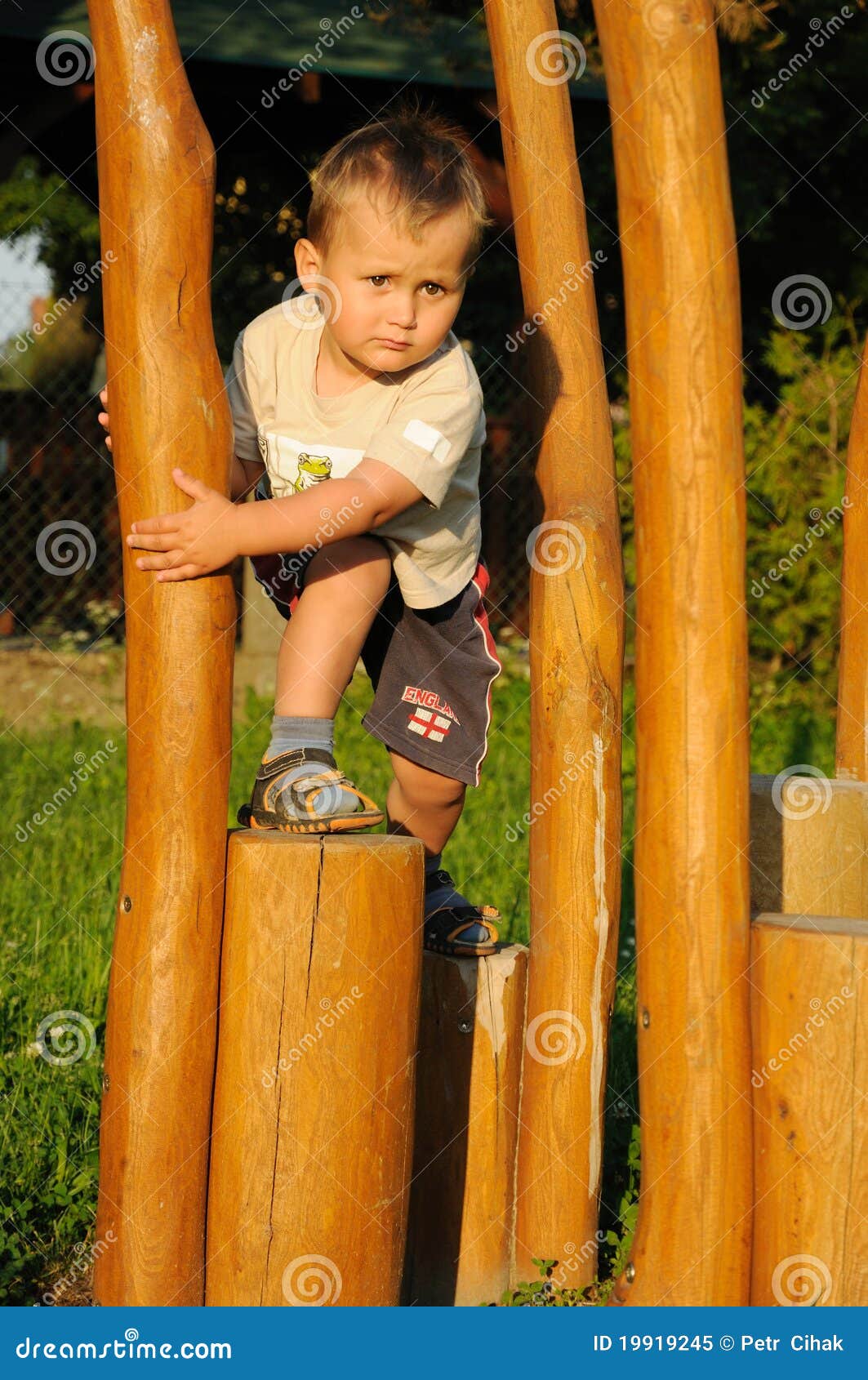 Child Climbing Wooden Steps Stock Image - Image of outdoors, climb ...