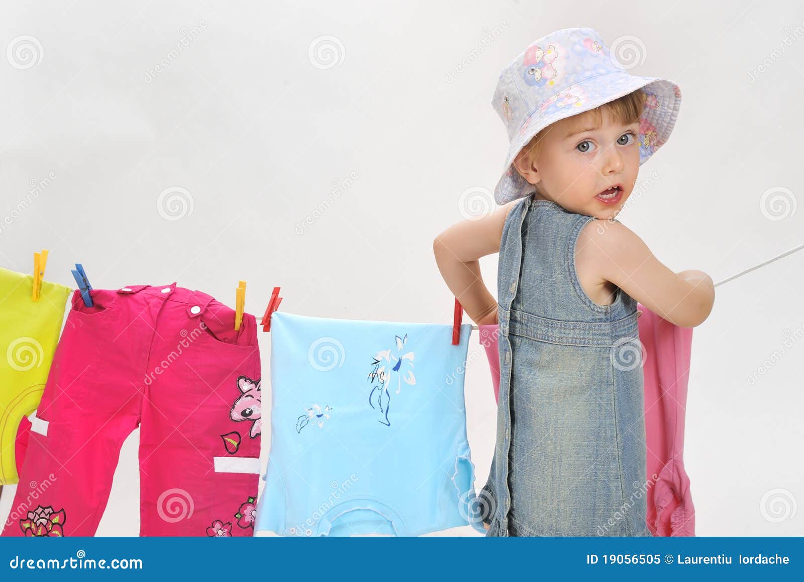Child and clothesline stock image. Image of clothesline - 19056505
