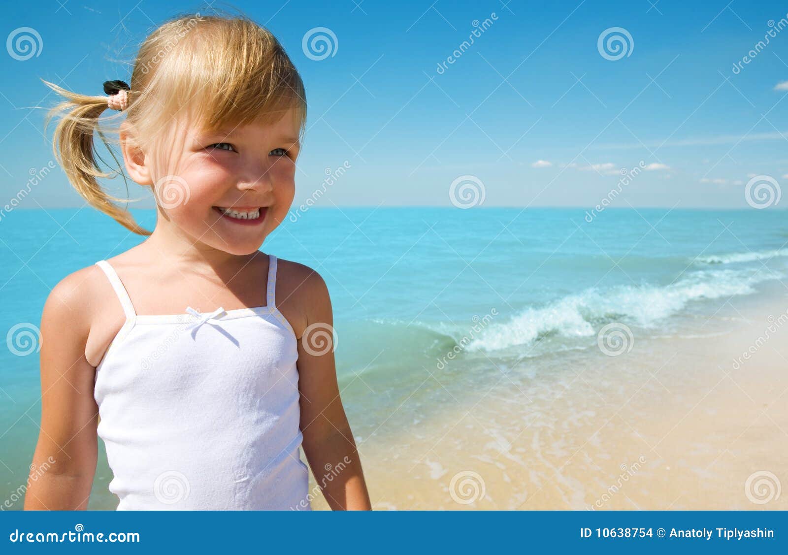 Child on coast of sea stock photo. Image of people, romantic - 10638754