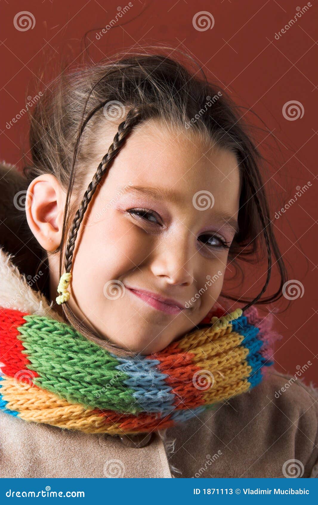 Child with coat and scarf stock image. Image of play, face - 1871113