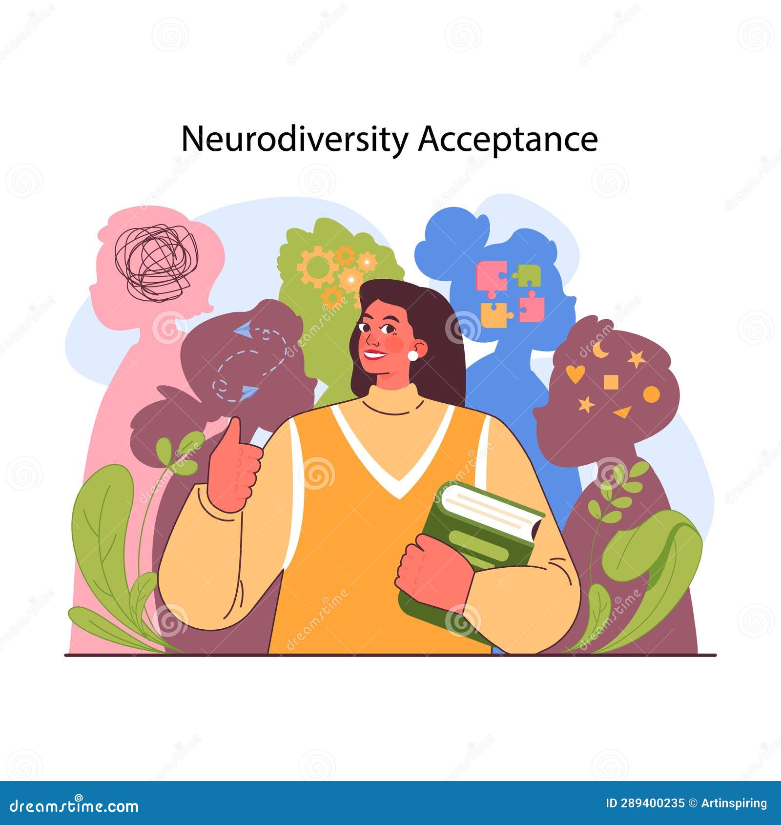 Neurodiversity. Cognitive Development Spectrum. Mental Health Vector ...