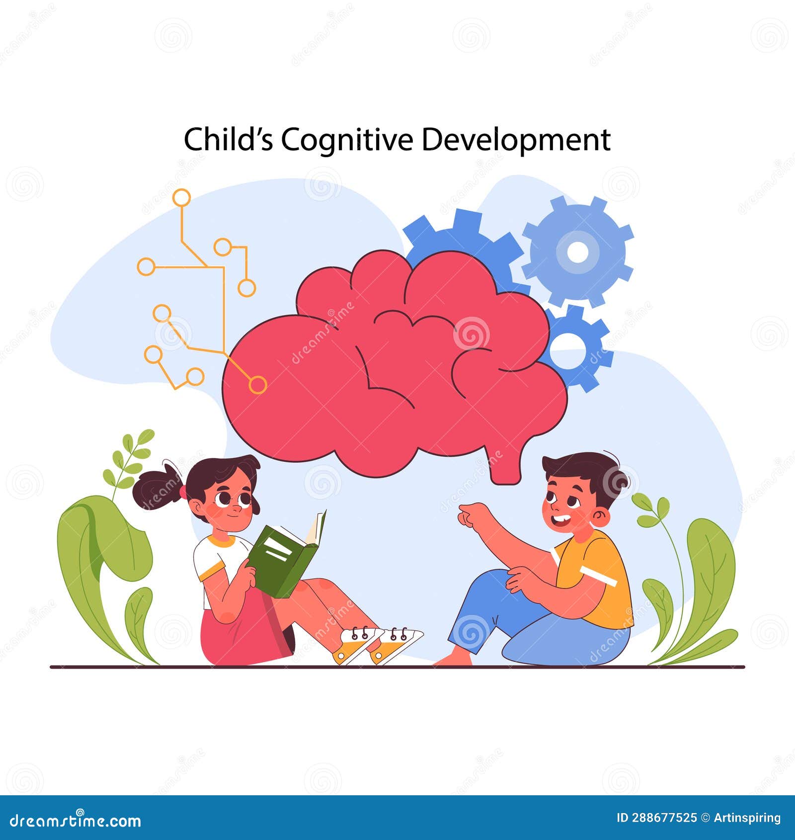 Child Cognitive Development. Process of Kids Intelligence, Creativity ...