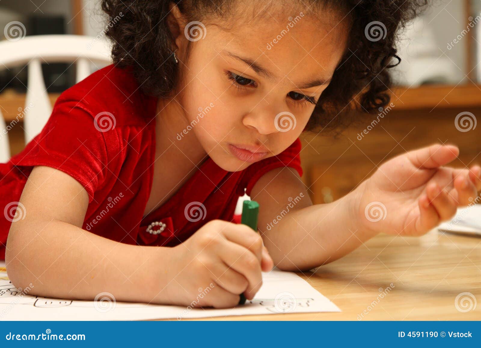 Child coloring stock photo. Image of kindergarden, pastels - 4591190