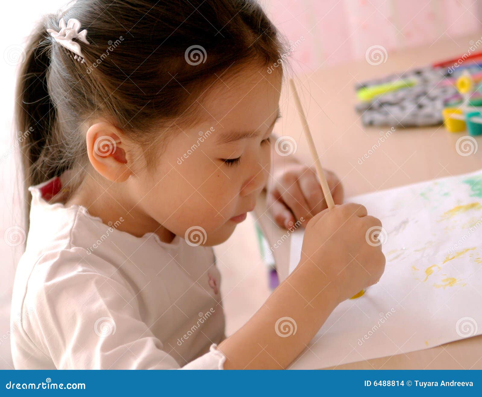 Child Coloring Picture. Image: 6488814