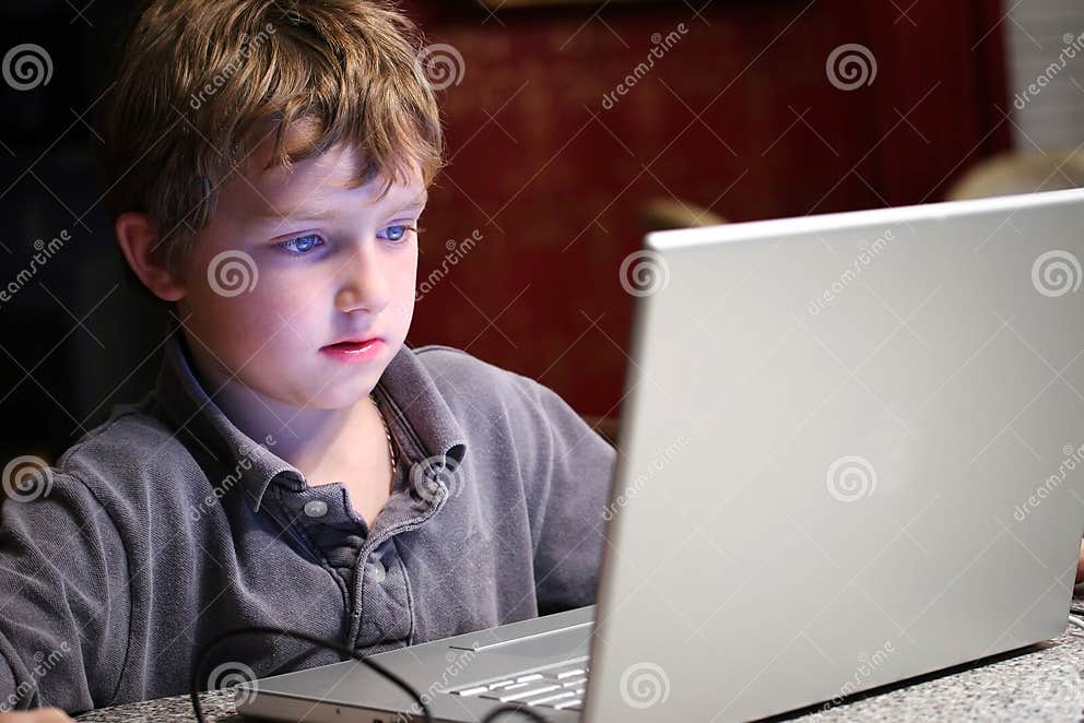 Child on Computer stock photo. Image of technology, child - 2324664