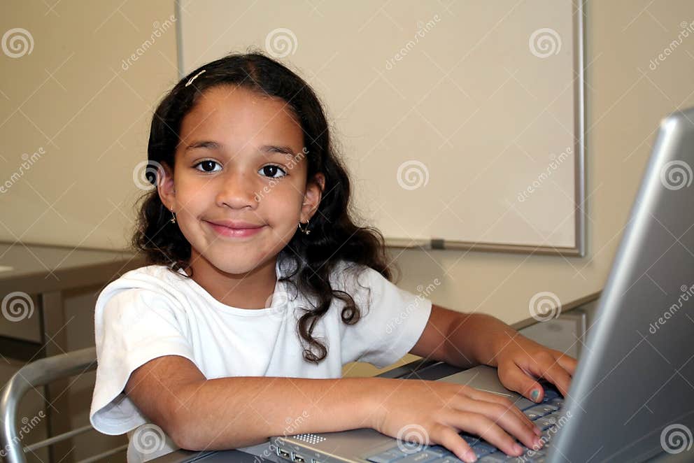 Child on Computer stock image. Image of learning, library - 927919