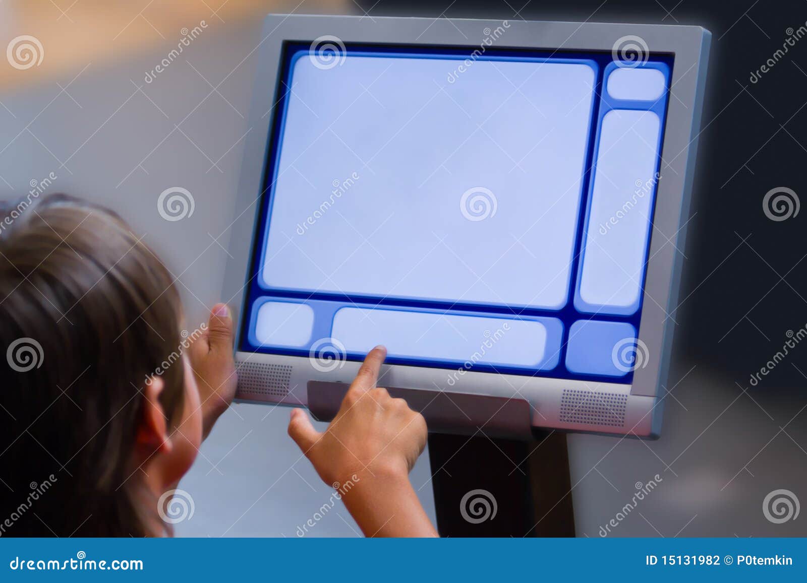 Child Computer Interface stock photo. Image of kids, finger - 15131982