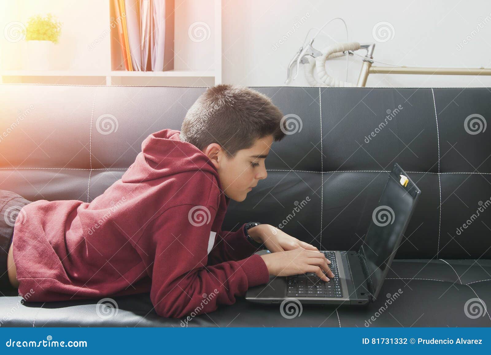 Child with the Computer Laptop Stock Photo - Image of beauty, internet ...