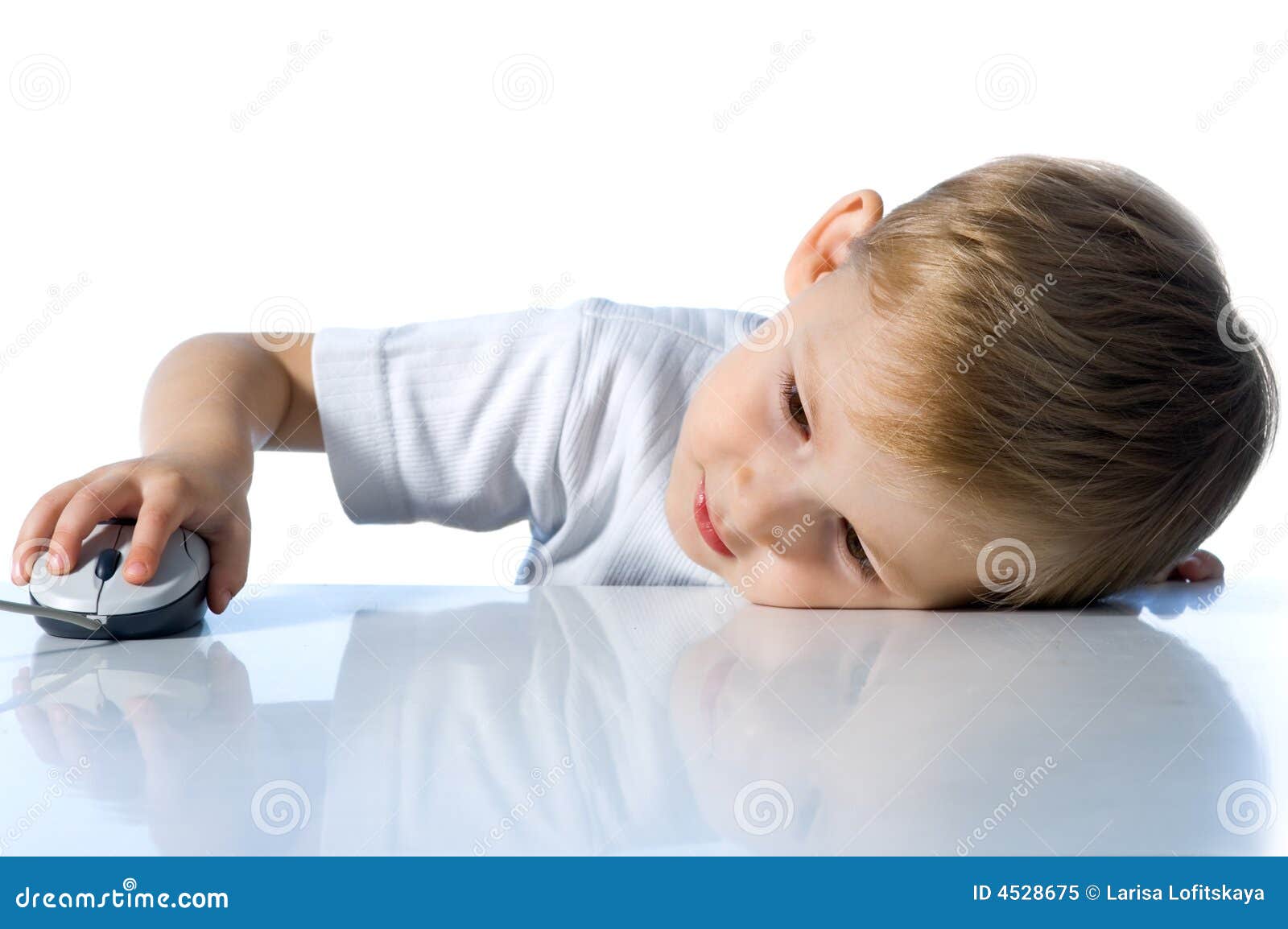 Child with computer mouse stock image. Image of preschooler - 4528675