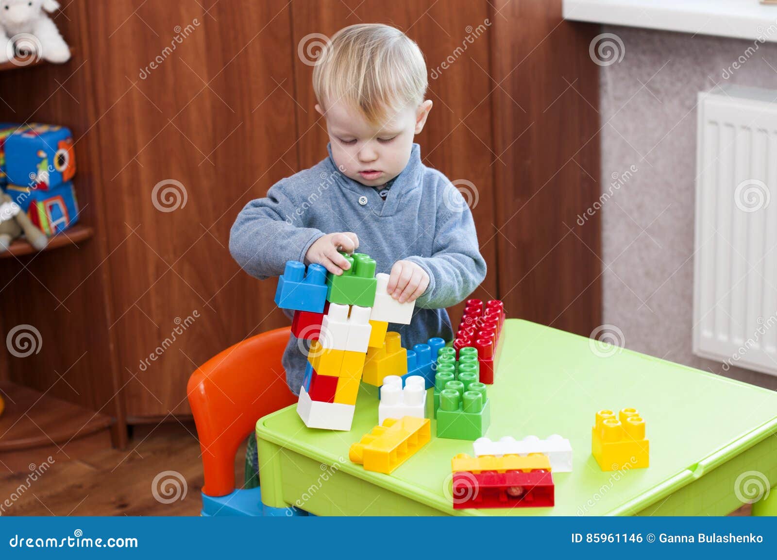 Child Constructs Using the Constructor Stock Photo - Image of learning ...
