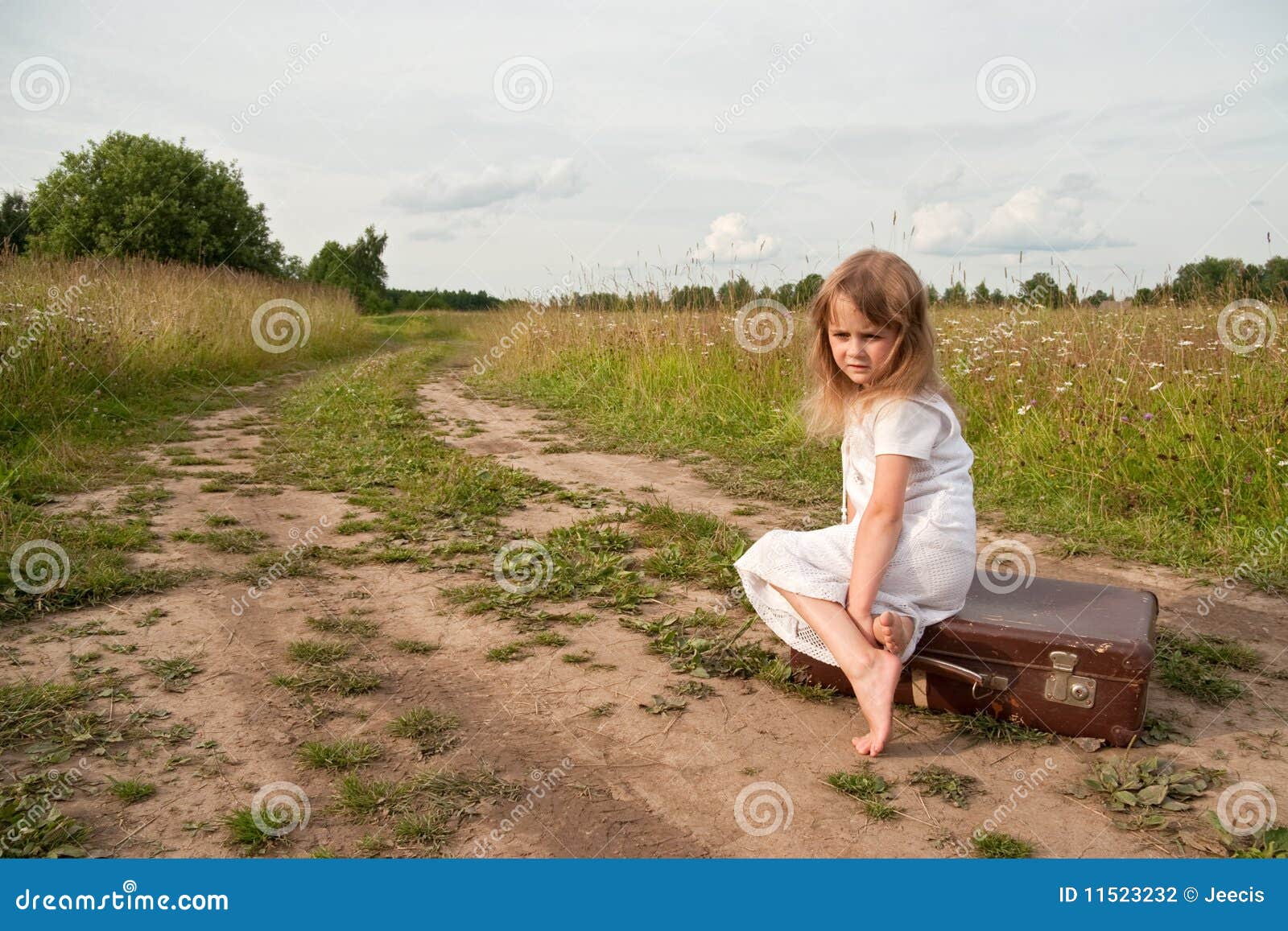 Child in countryside stock photo. Image of humdrum, children - 11523232