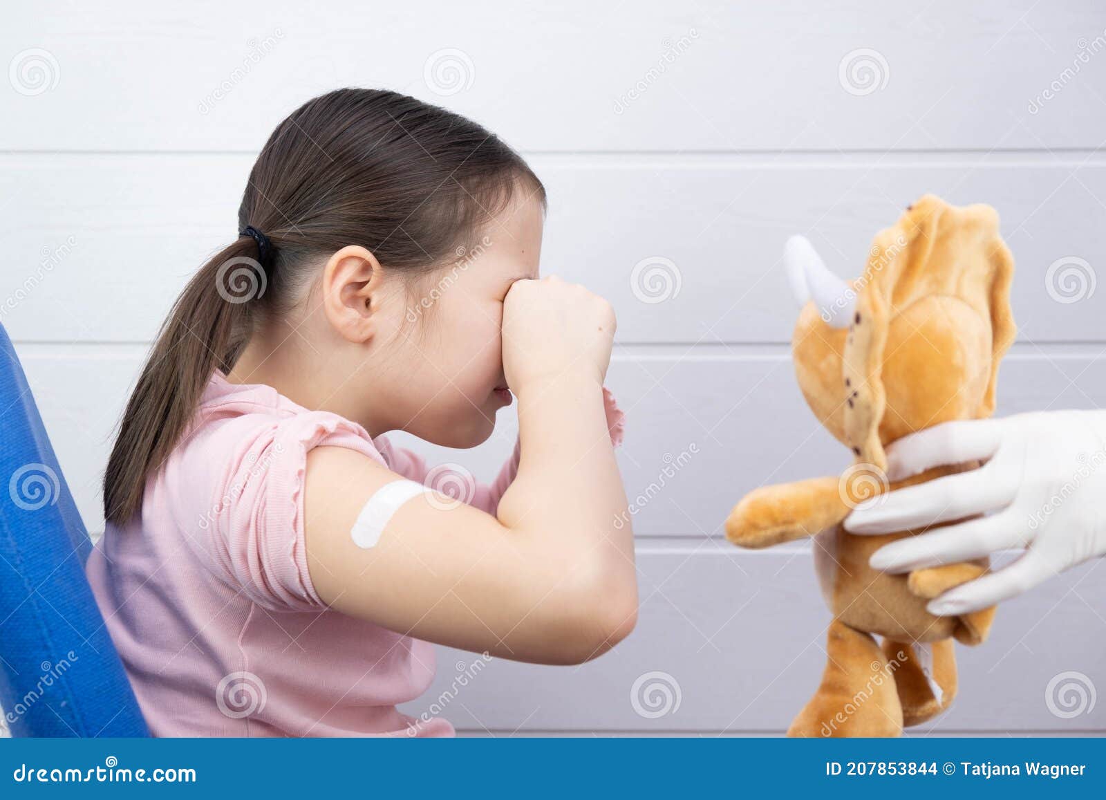 The Child Cries after the Injection and is Presented with a Soft Toy ...