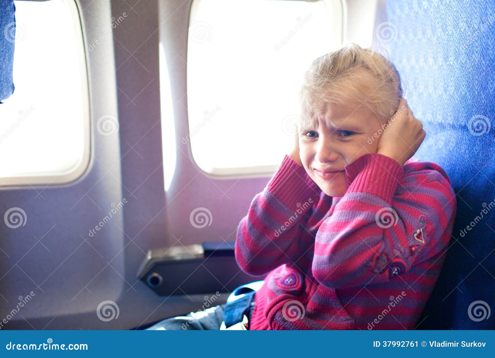 Child Crying in the Airplane Stock Image - Image of destinations, juice ...