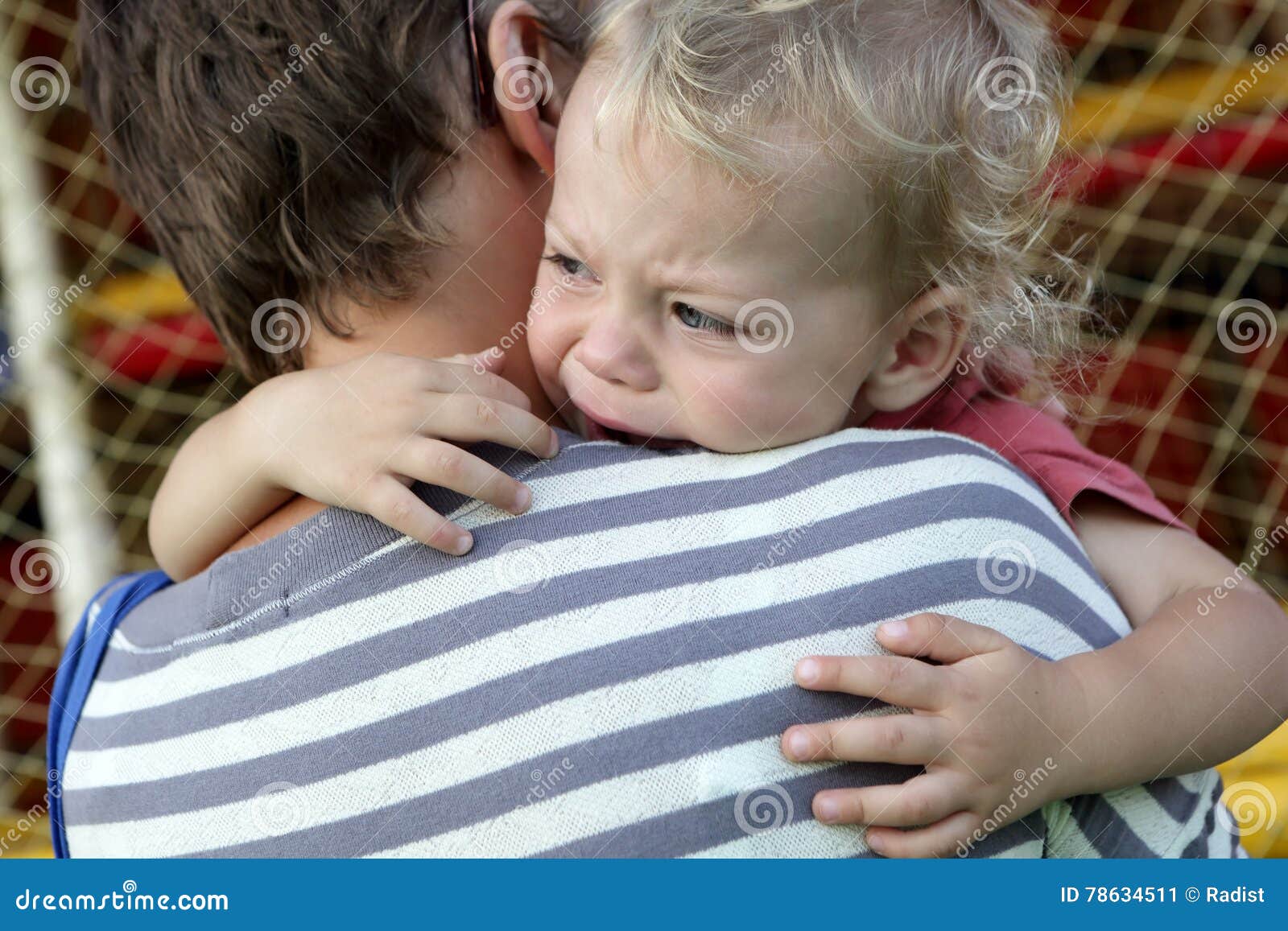 Child Crying on Mother Shoulder Stock Image - Image of facial, idea ...
