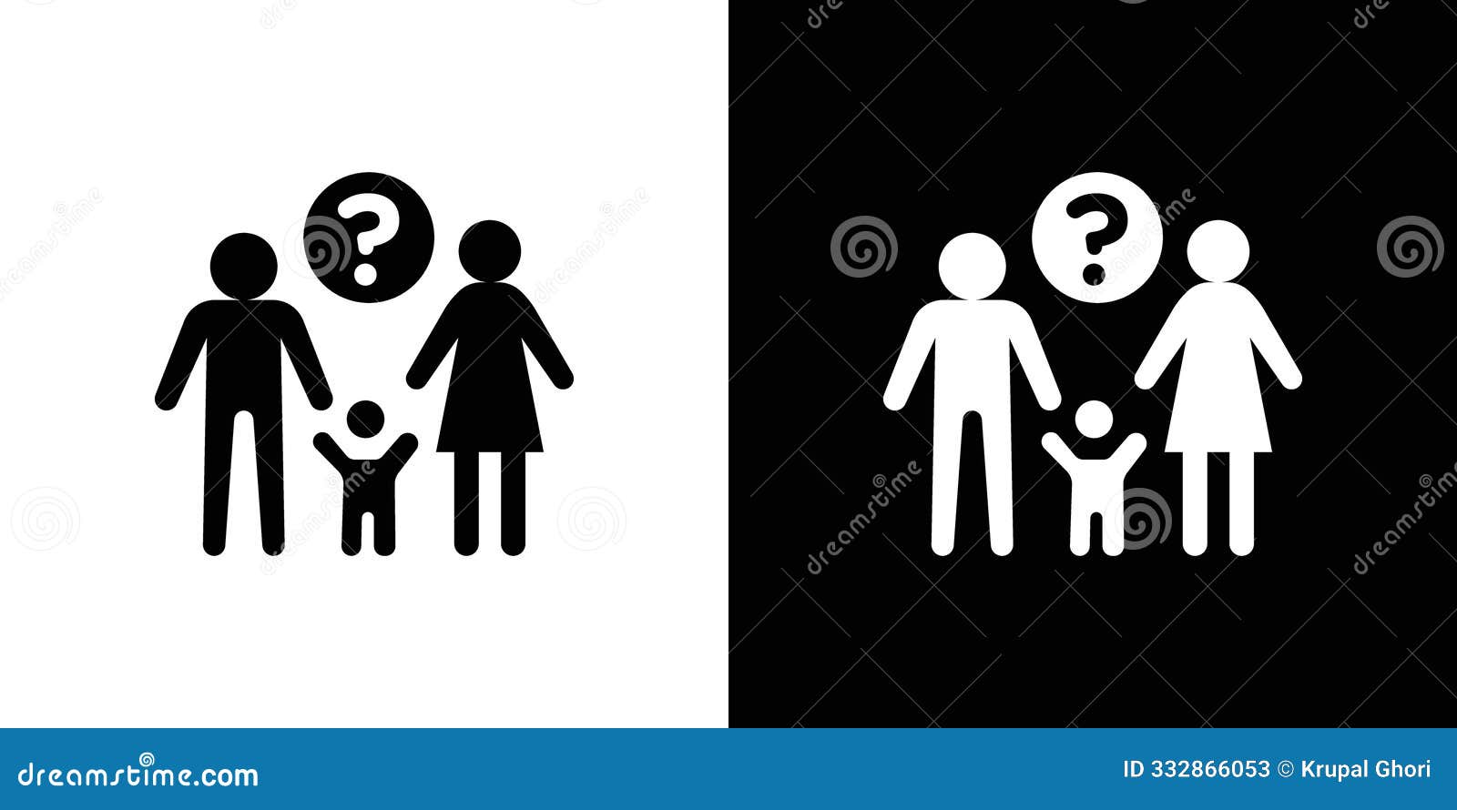 Child Custody Icon Logo Set Vector Stock Vector - Illustration of ...
