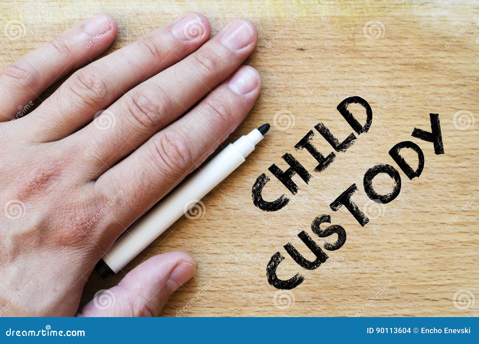 Child custody text concept stock photo. Image of hand - 90113604
