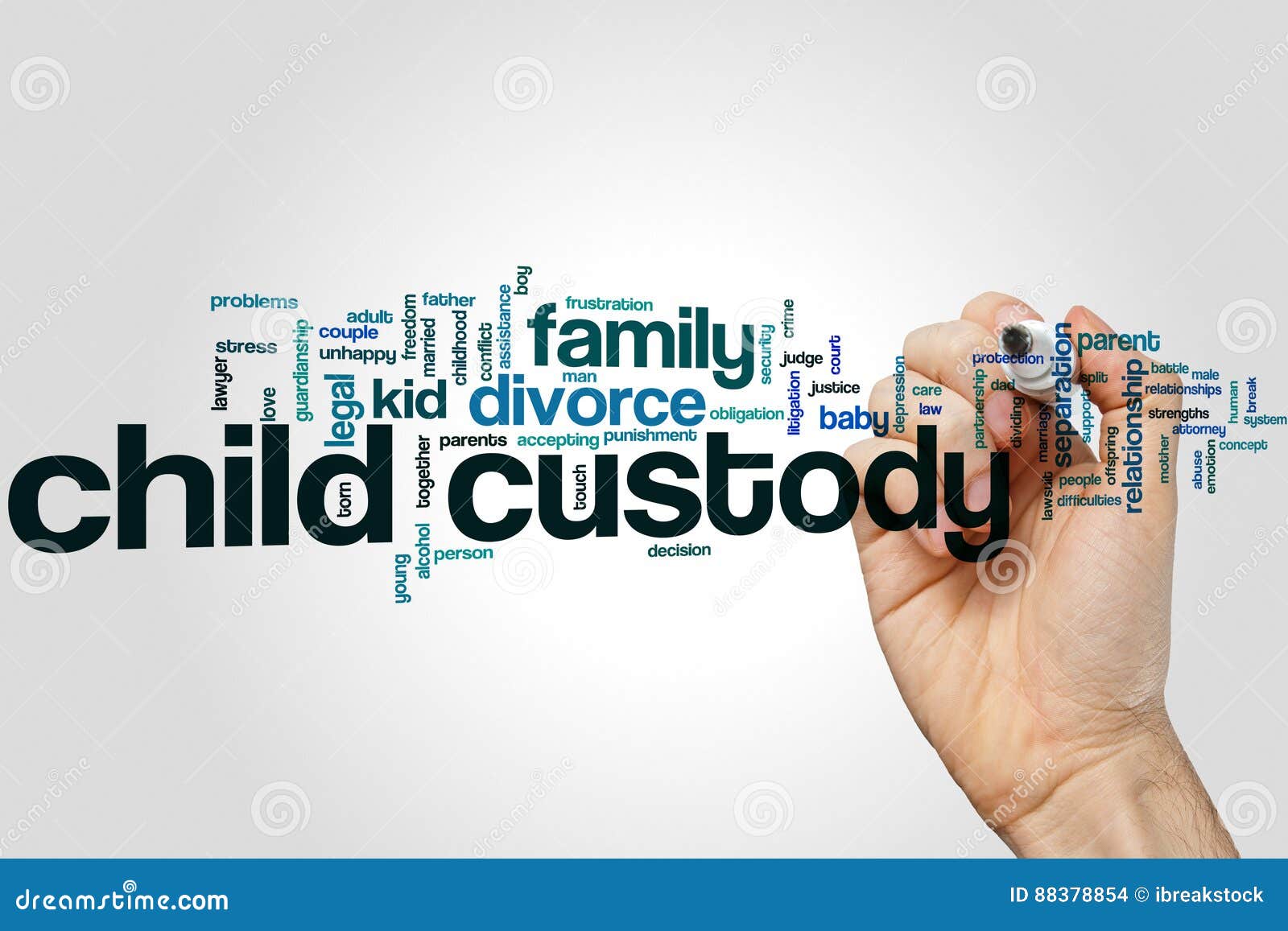 Child Custody Word Cloud Concept Stock Photo - Image of justice ...