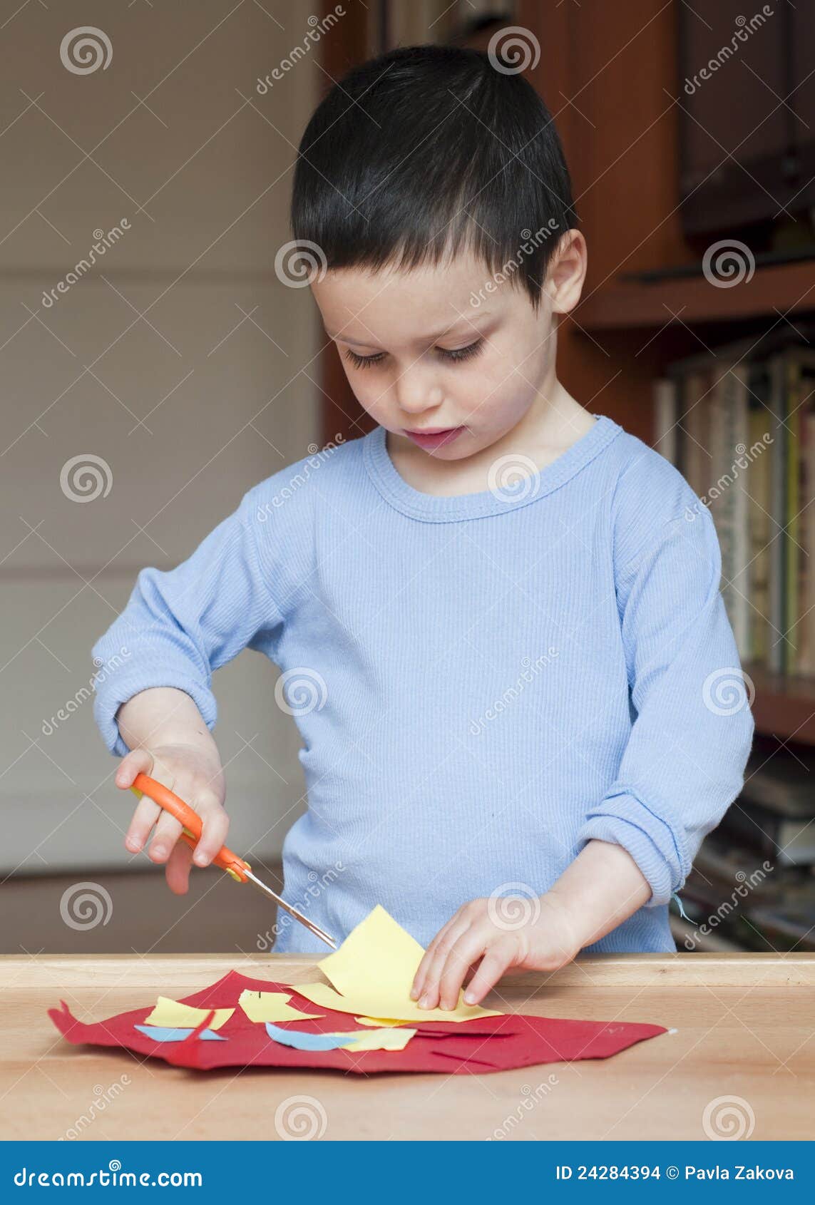 Child cutting paper stock photo. Image of person, kids - 24284394