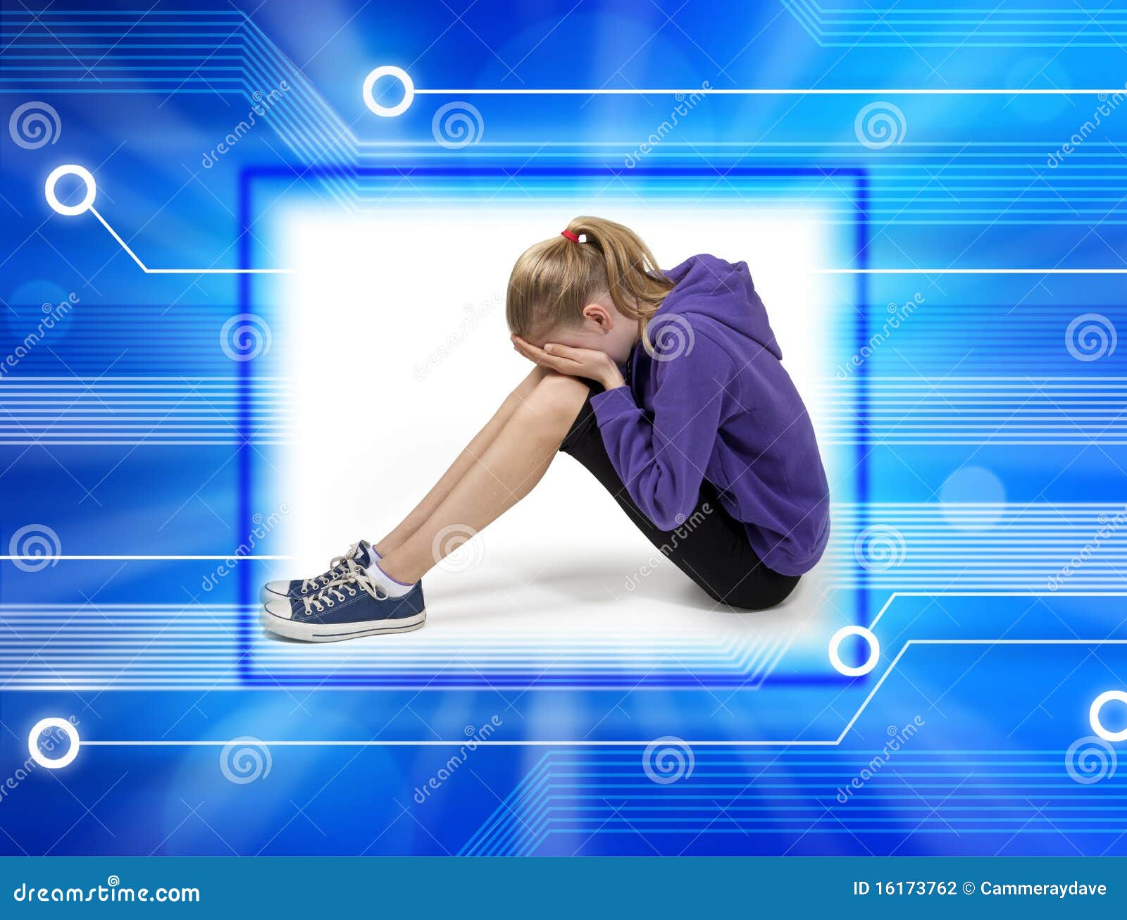 Child Cyber Bullying Computer Stock Photo - Image of communication ...