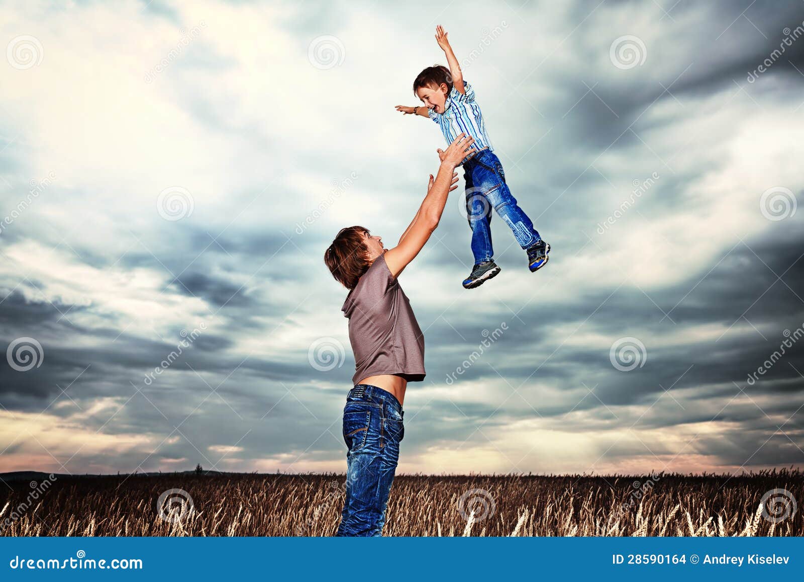 Child delight stock photo. Image of evening, clouds, cloudy - 28590164