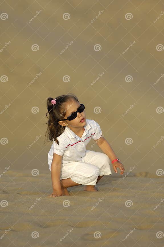 Child in desert stock photo. Image of alone, beauty, hair - 3010462