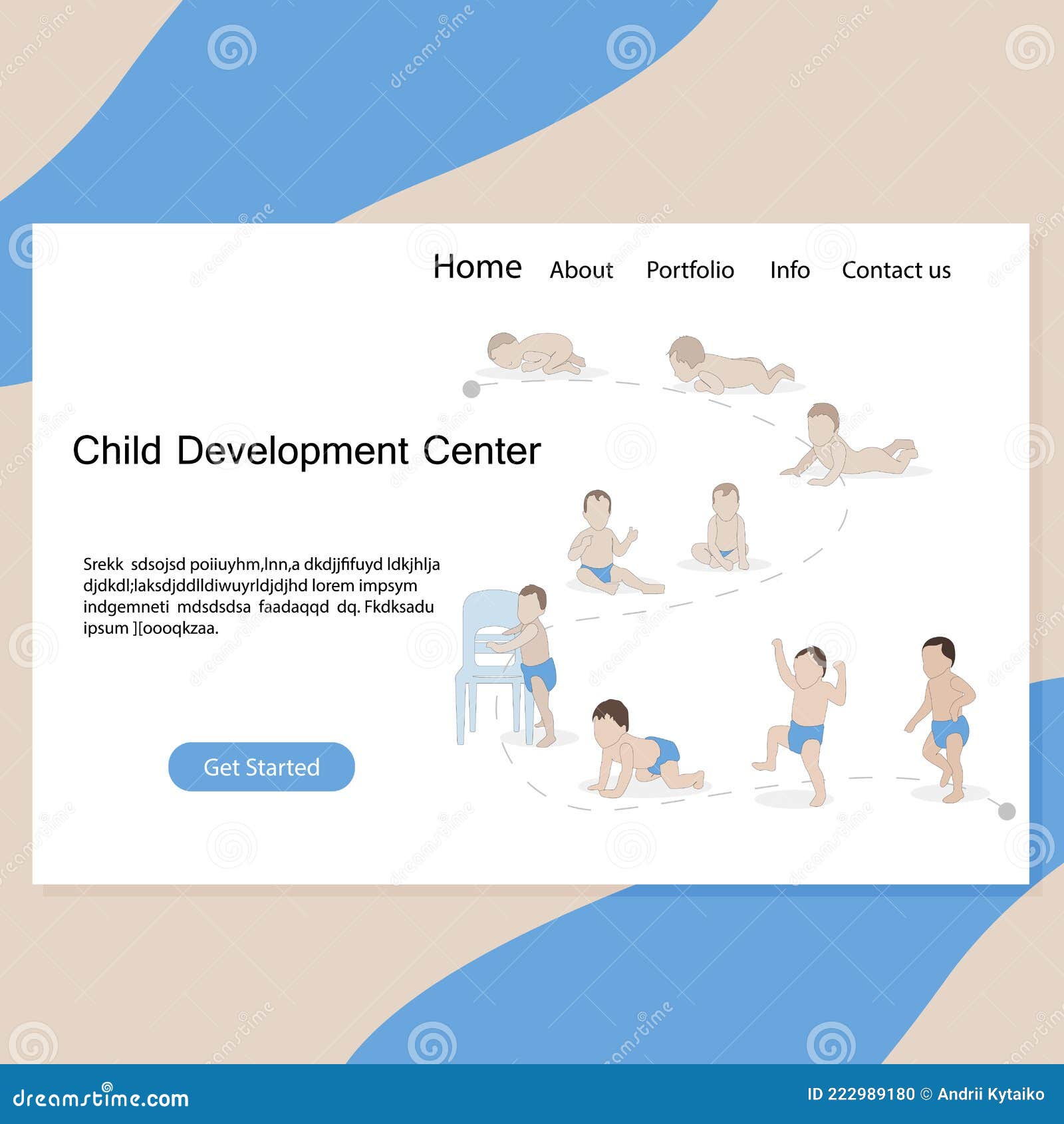 Child Evolution Process From Newborn Baby Vector Royalty-Free Stock ...