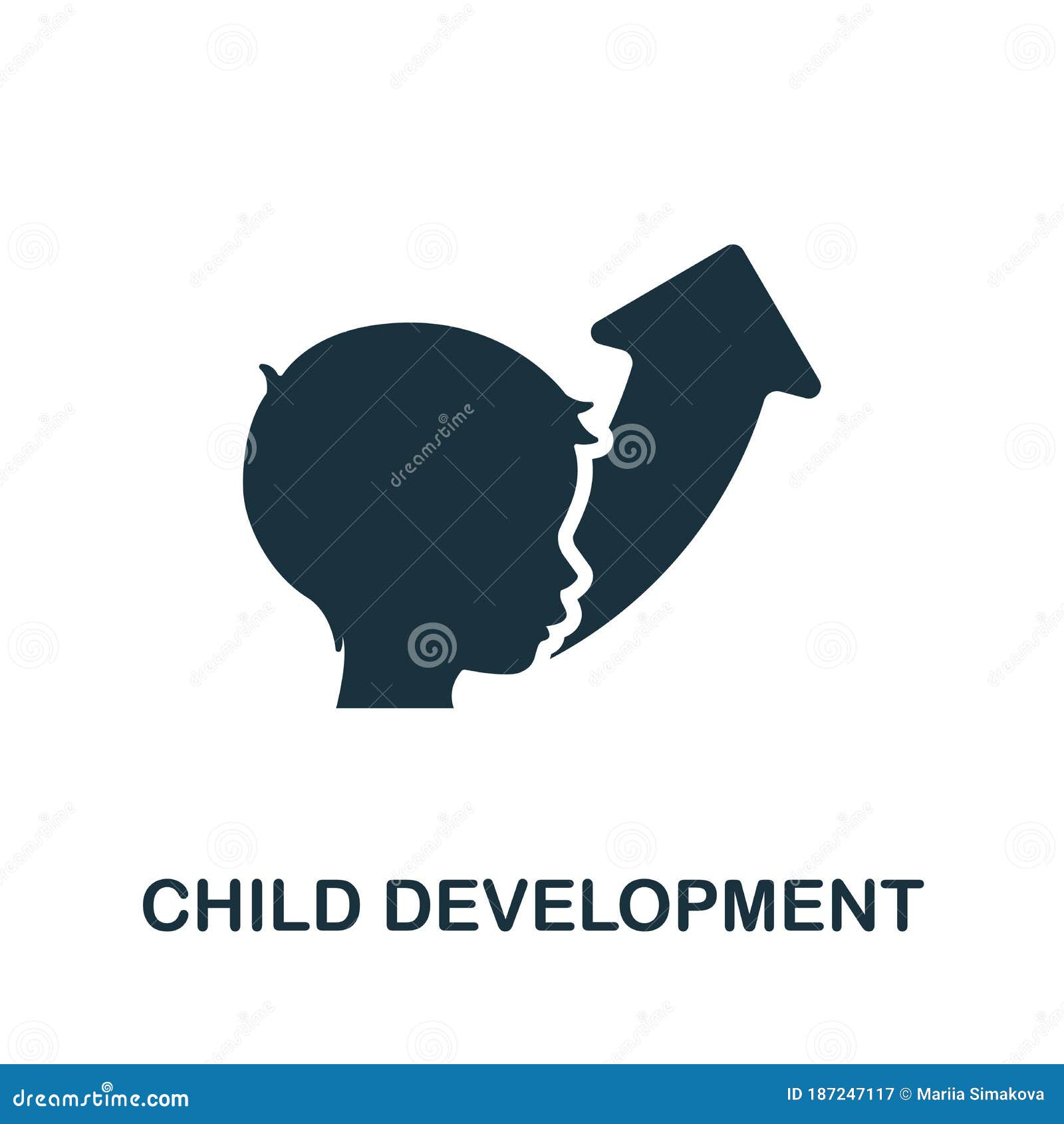 Child Development Icon. Monochrome Simple Child Development Icon for ...