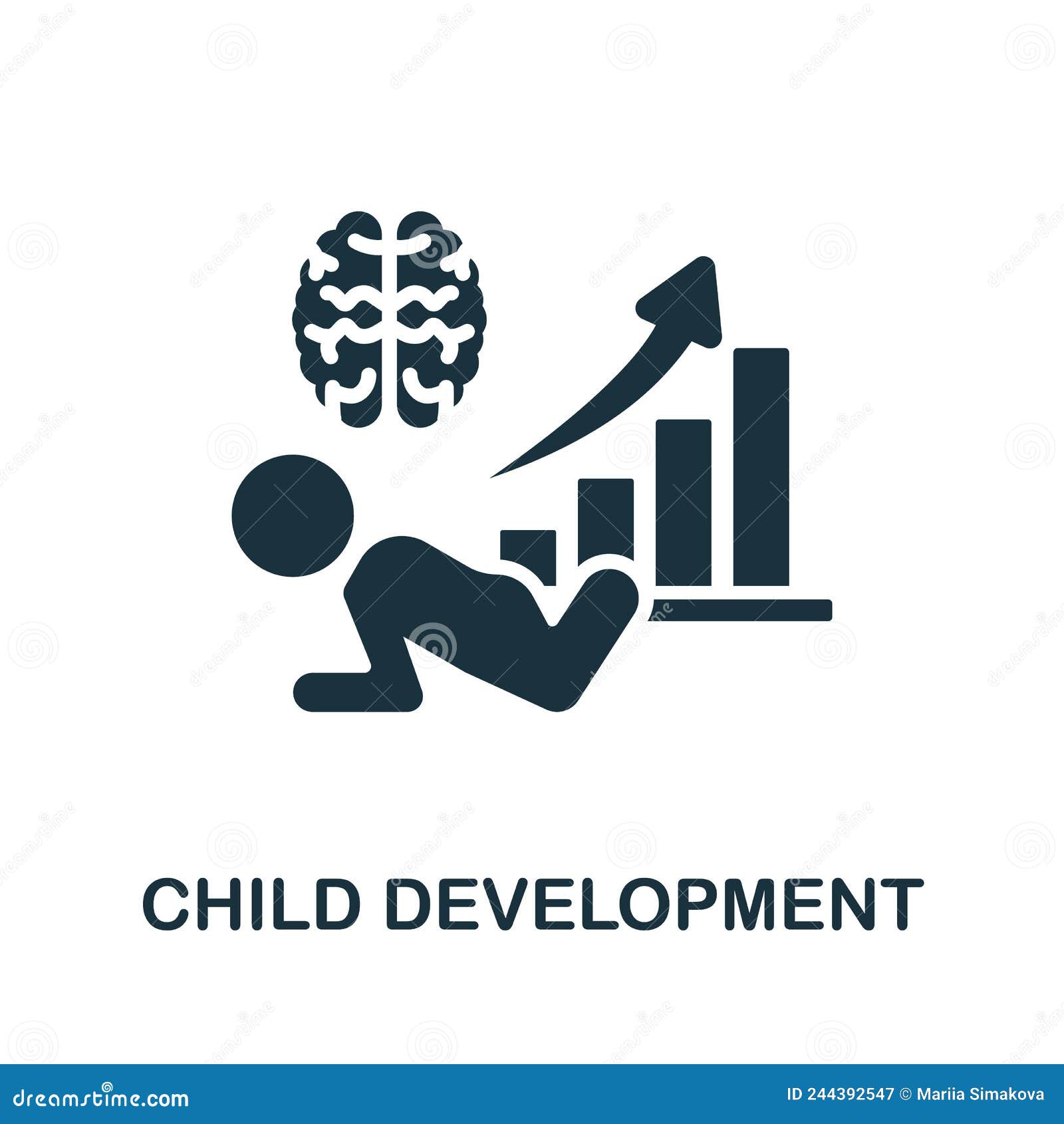 Child Development Icon. Monochrome Simple Child Development Icon for ...