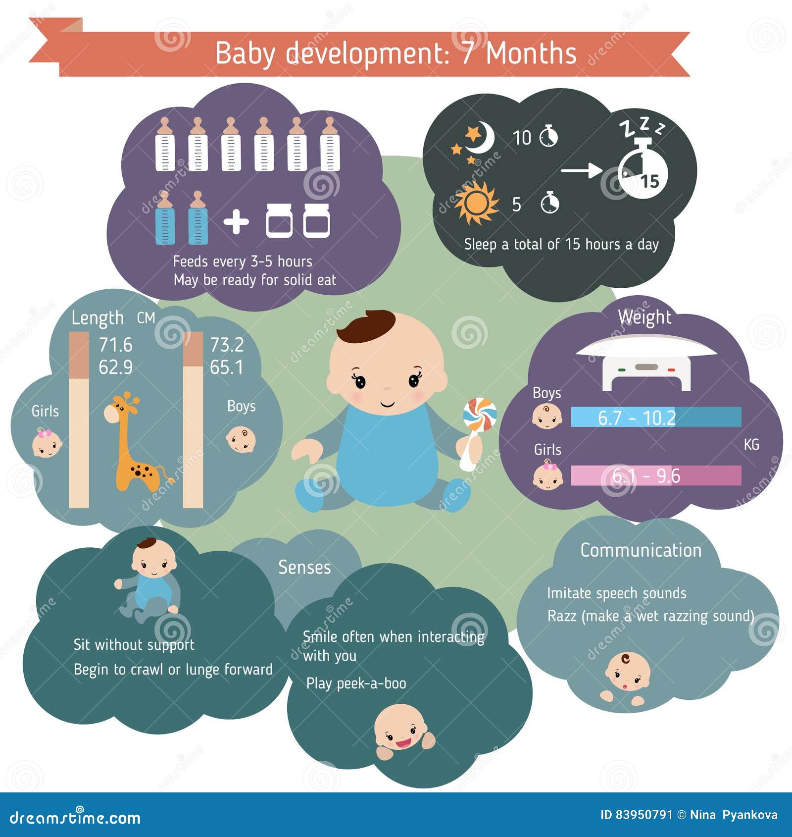 Child Development Infographics Stock Vector - Illustration of height ...