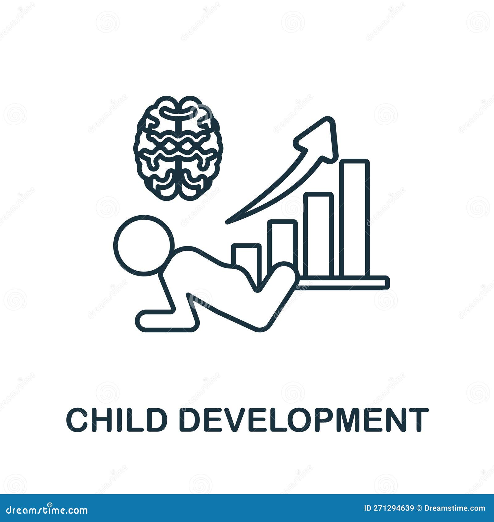 Child Development Line Icon. Monochrome Simple Child Development ...
