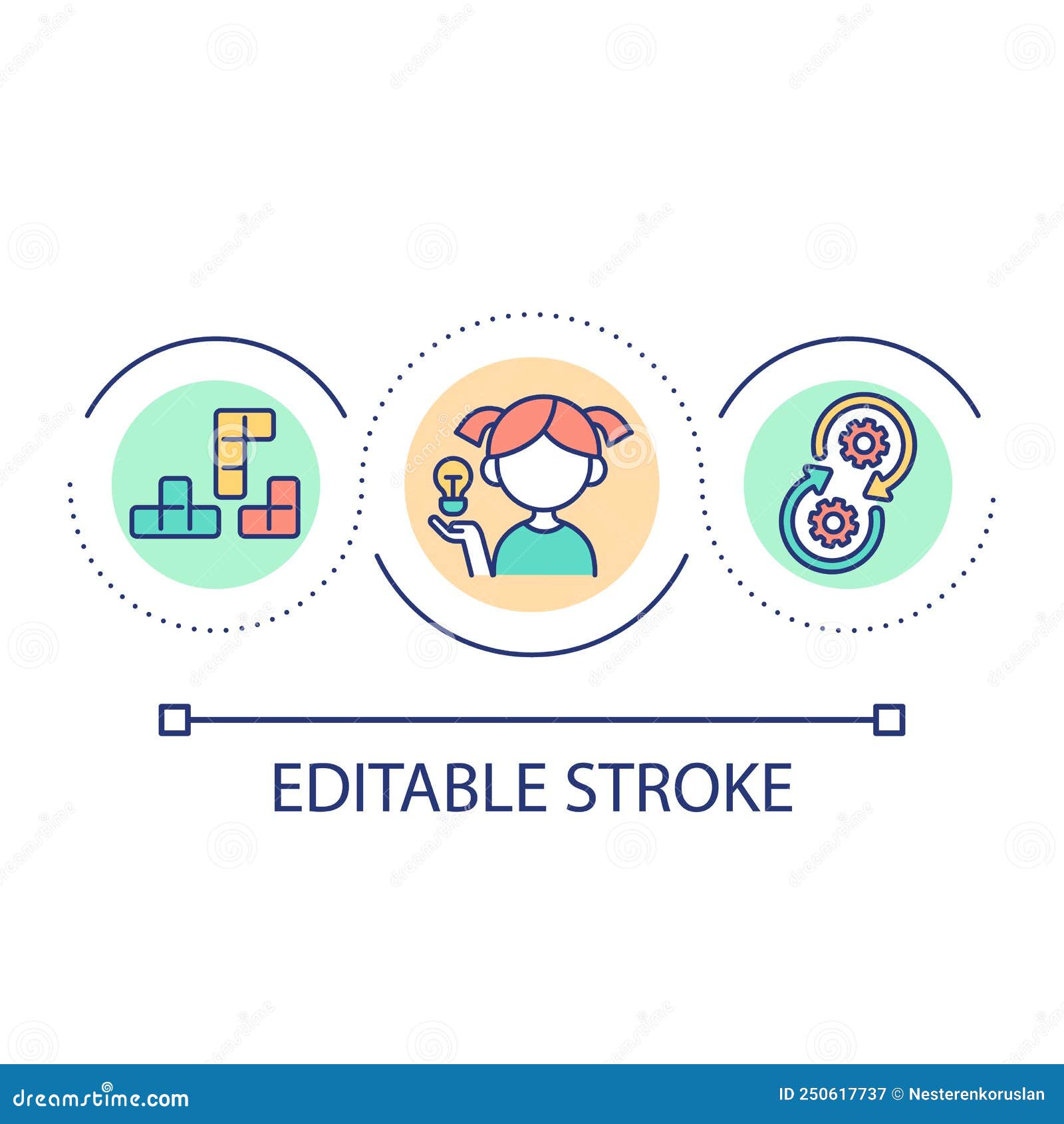 Child Developmental Milestones Loop Concept Icon Stock Vector ...