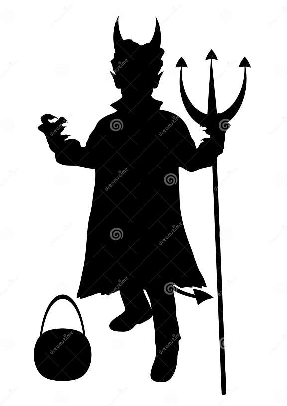 Child Devil Costume stock illustration. Illustration of mask - 6531533