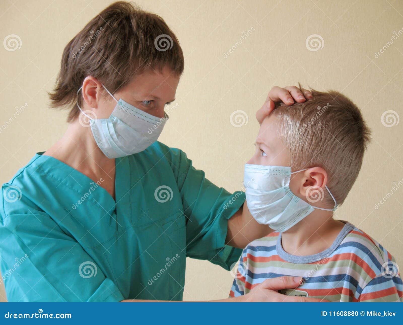 Child and doctor in mask stock photo. Image of expertise - 11608880