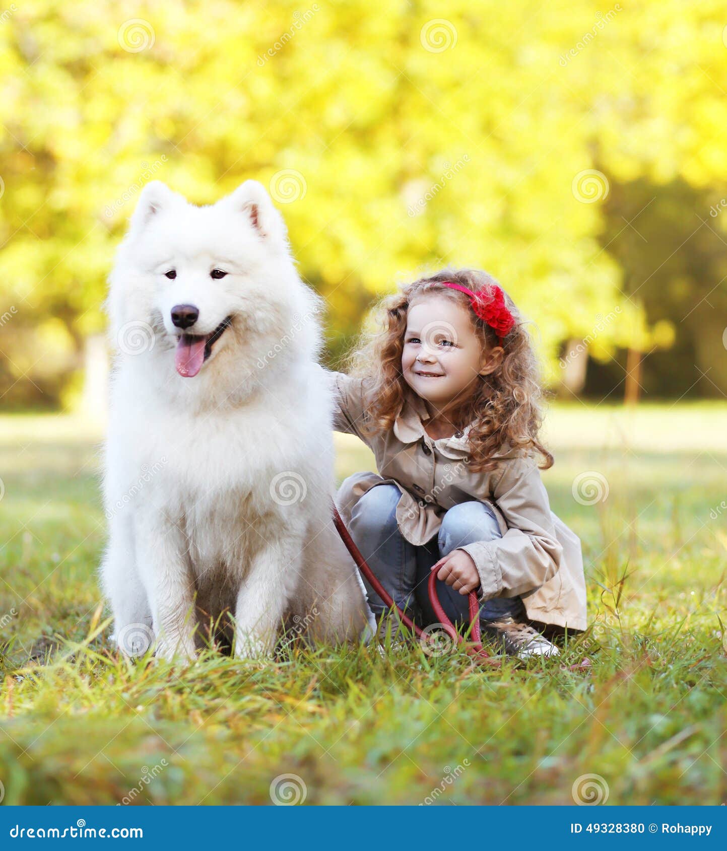 Child and Dog Having Fun Outdoors Stock Photo - Image of girl, leisure ...
