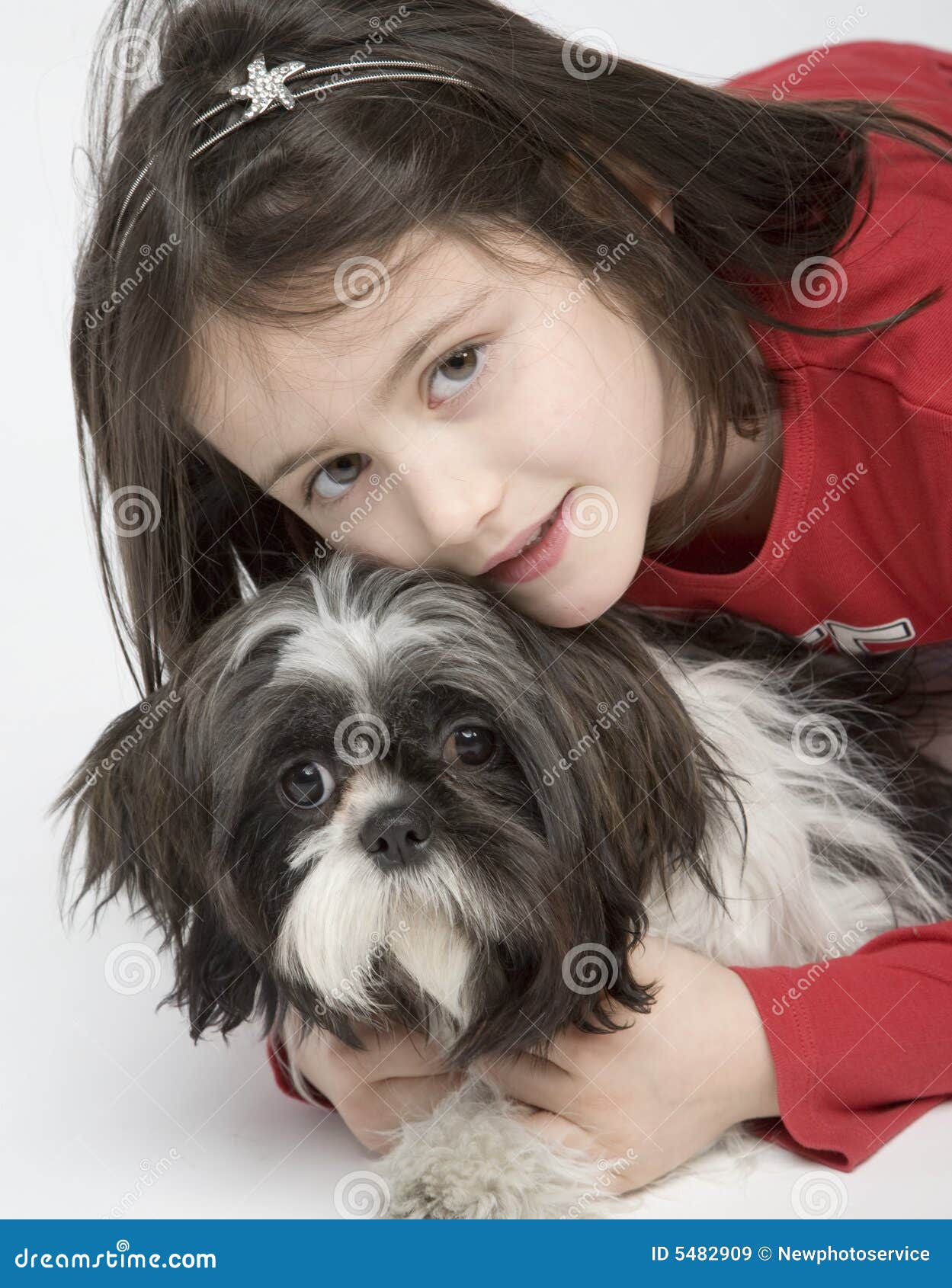 Child with dog pet stock image. Image of friendship, animal - 5482909
