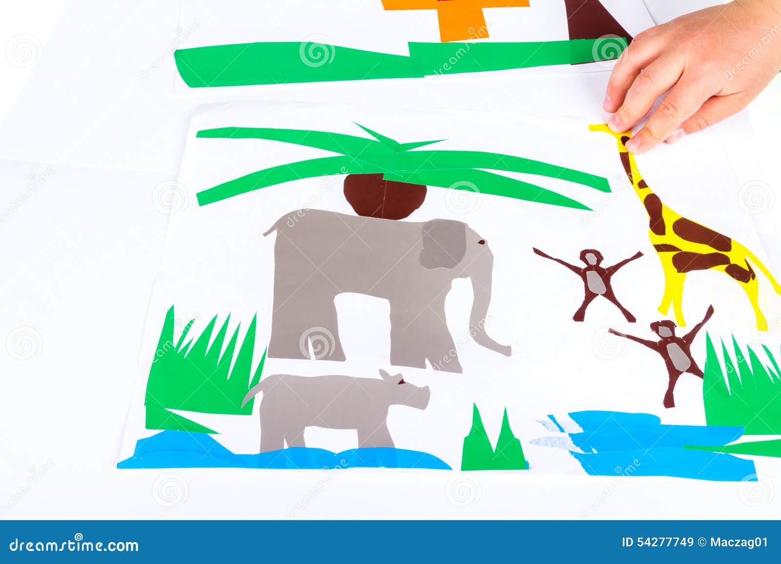 Child doing cutouts stock image. Image of yellow, equipment - 54277749