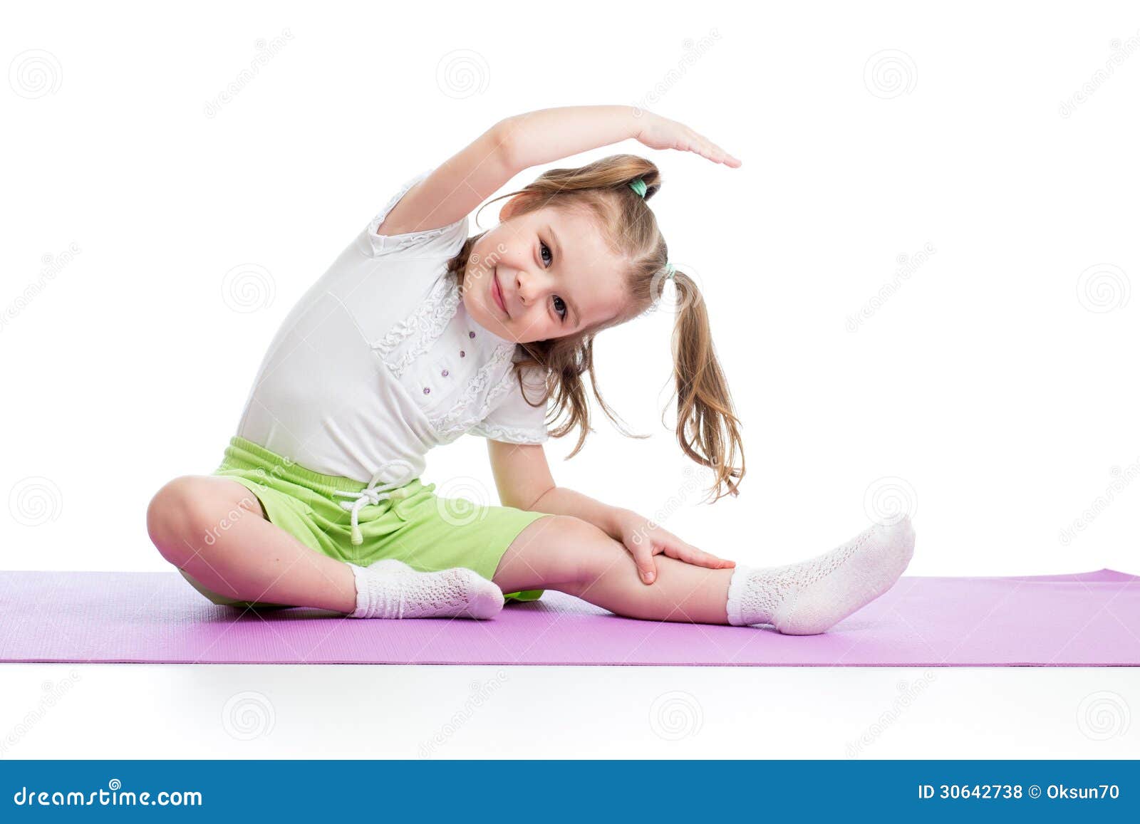 Child Doing Fitness Exercises Stock Photo - Image of exercises ...