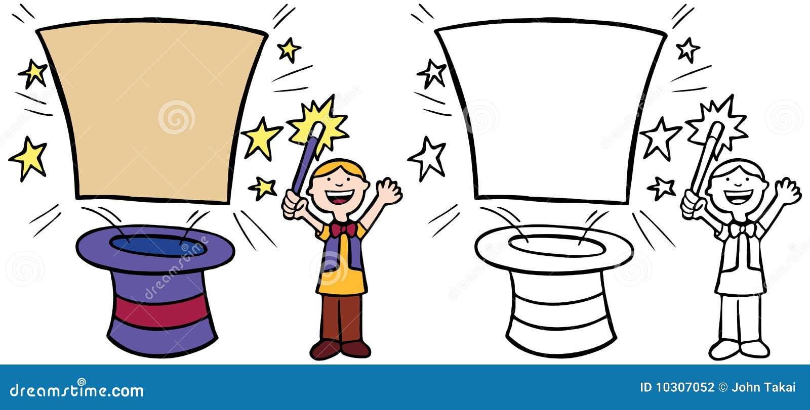 Child doing magic trick stock vector. Illustration of performer - 10307052