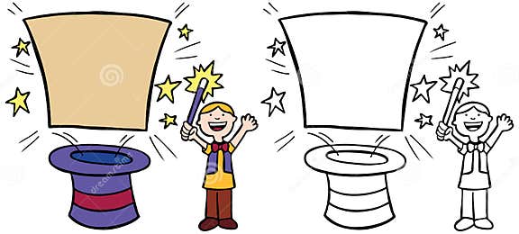 Child doing magic trick stock vector. Illustration of performer - 10307052