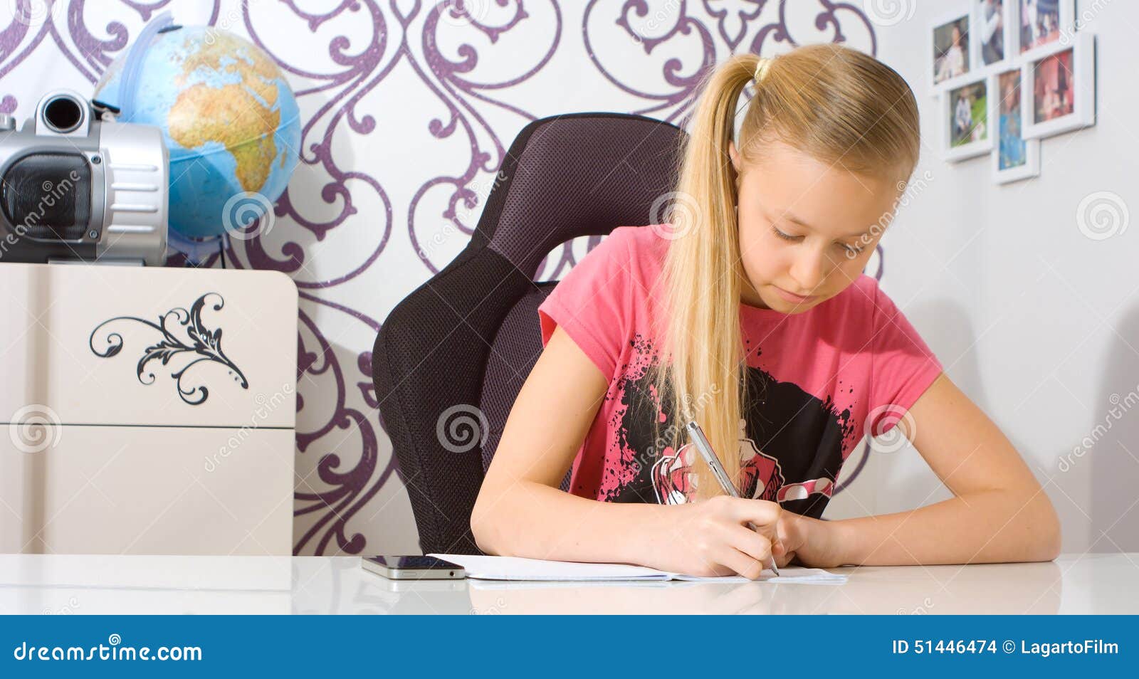 Child doing math homework stock photo. Image of childhood - 51446474