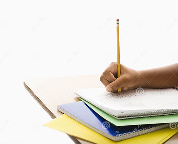Child doing schoolwork. stock photo. Image of body, paper - 3423044
