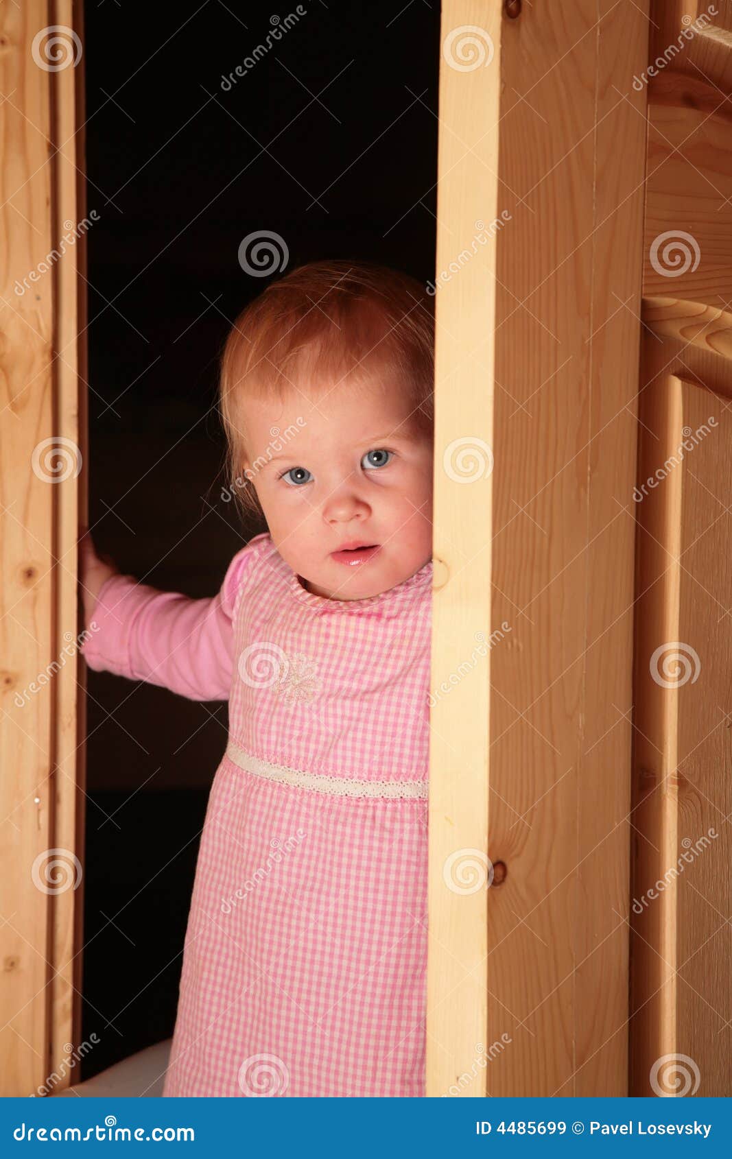 Child in the door stock image. Image of dismay, face, awfully - 4485699