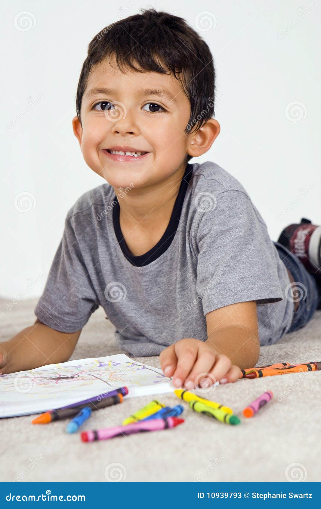 Child drawing stock image. Image of artistic, drawing - 10939793