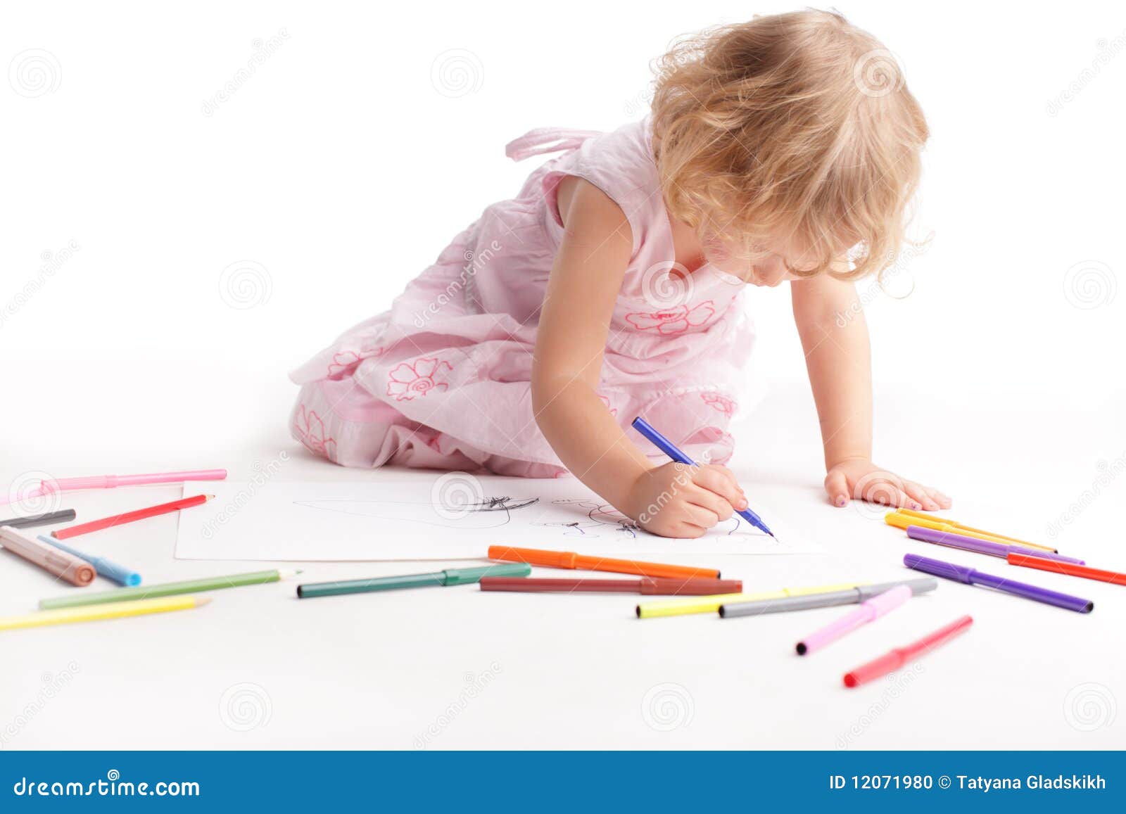 Child drawing stock photo. Image of concentration, people - 12071980