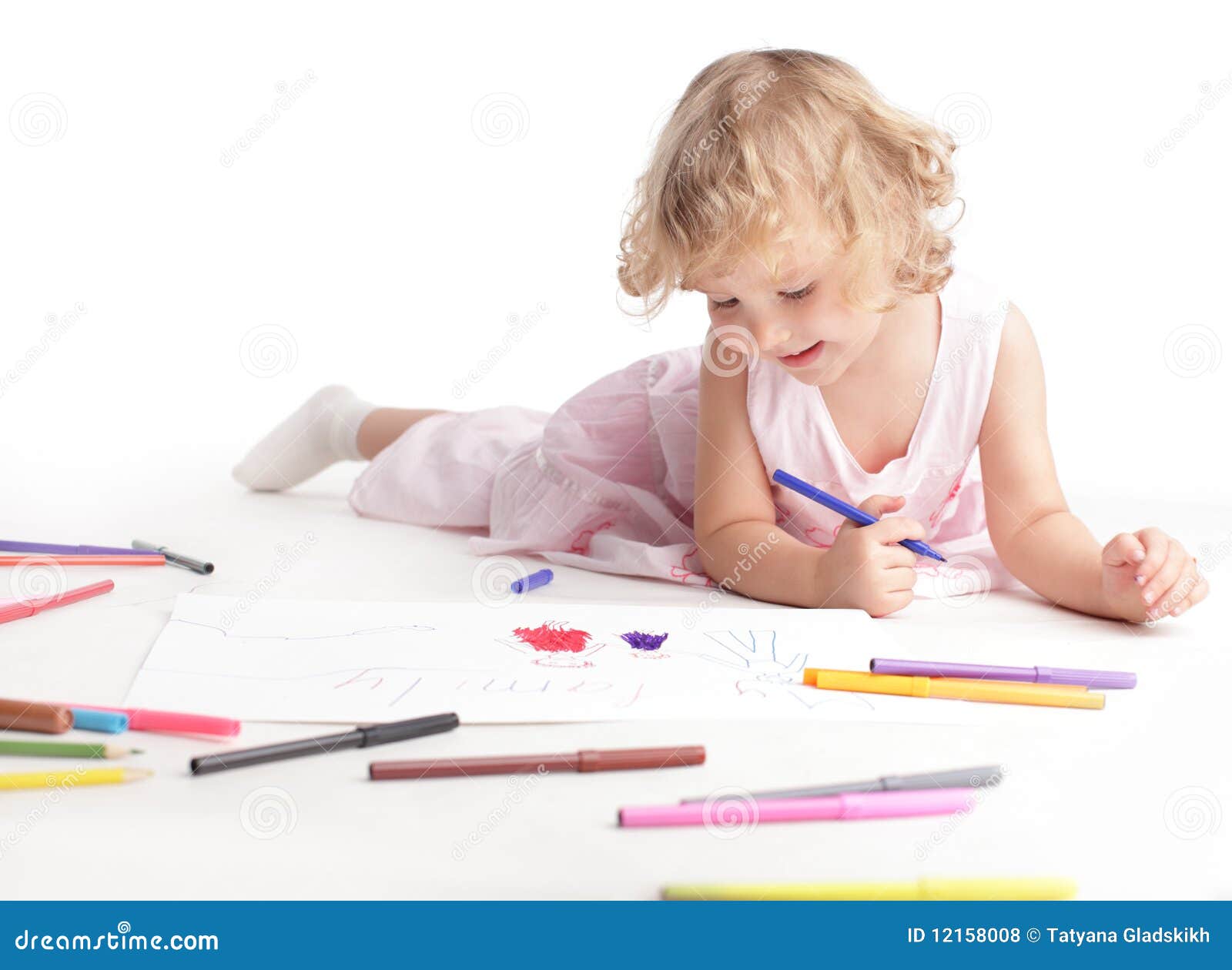 Child drawing stock photo. Image of education, happiness - 12158008