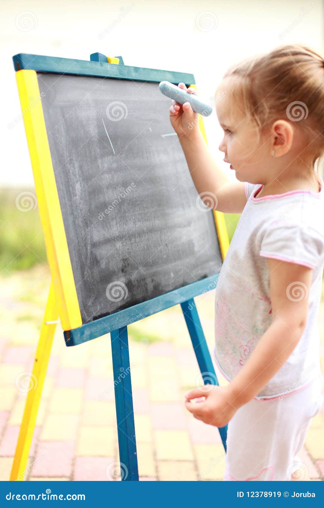 Child drawing stock image. Image of concentrate, busy - 12378919