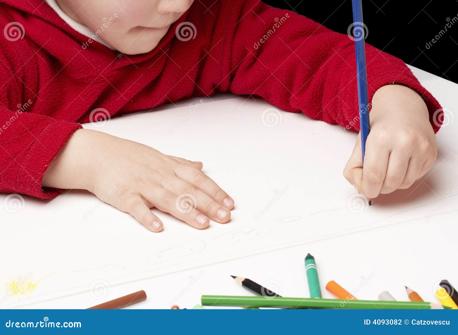 Child drawing stock photo. Image of preschool, pattern - 4093082