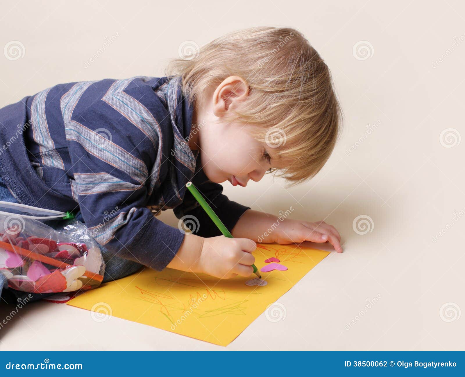 Child Drawing with Crayon, Arts Stock Photo - Image of drawing ...