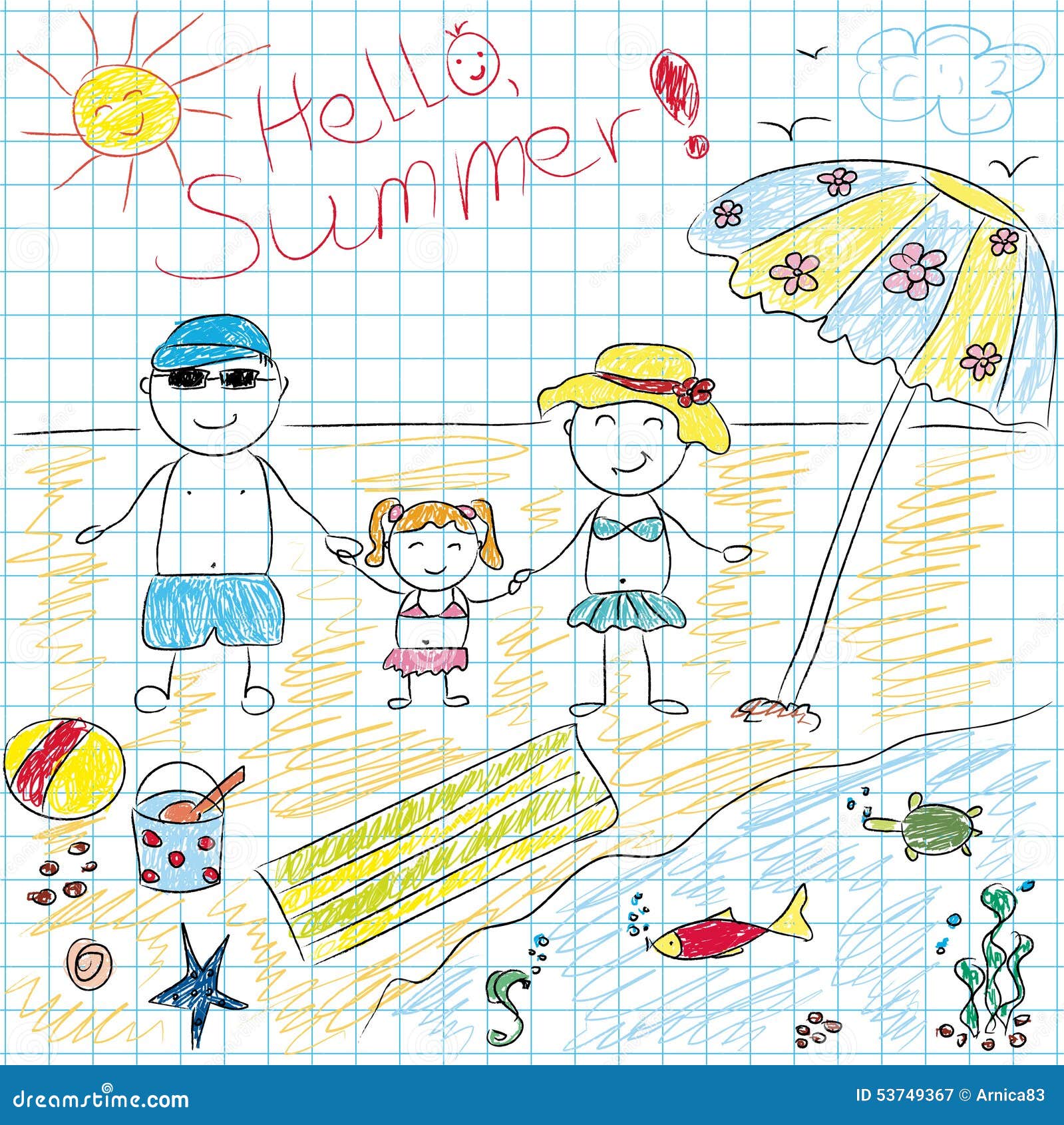 Summer Vacation Drawing